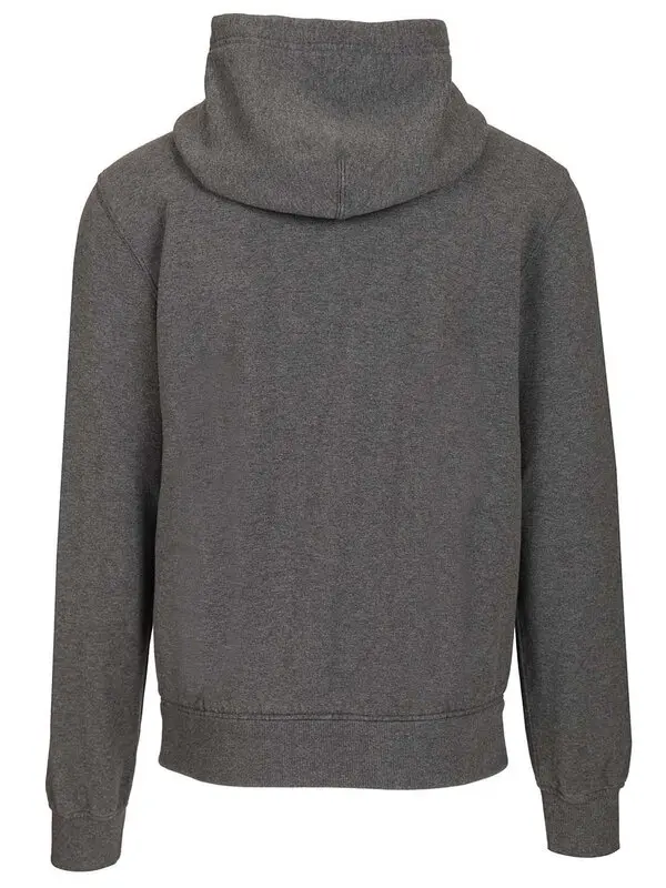 Dolce & Gabbana Heraldic Patch Drawstring Hoodie - Grey
