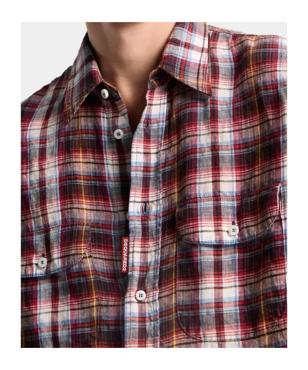Dsquared2 Checked Linen Shirt - Multicolor
