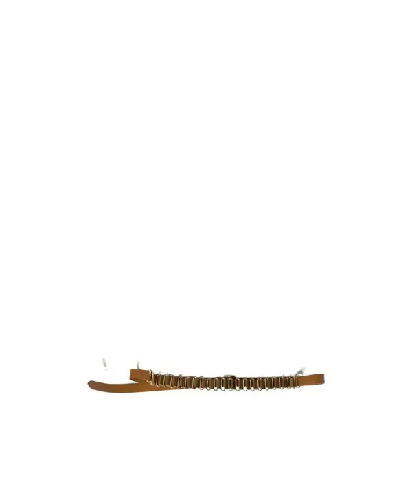 Miu Miu Leather And Metal Belt - Caramel Color