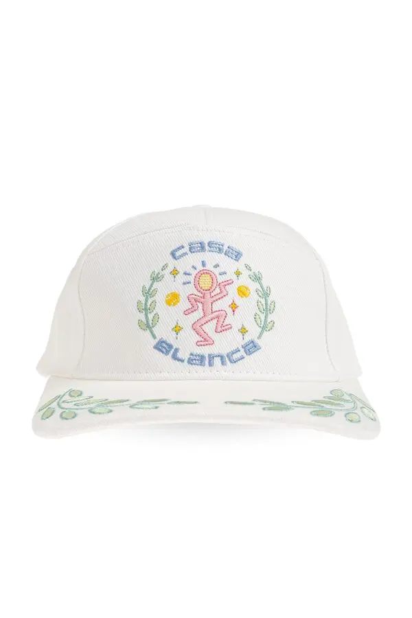 Casablanca Dance Joy Embroidered Cap - White