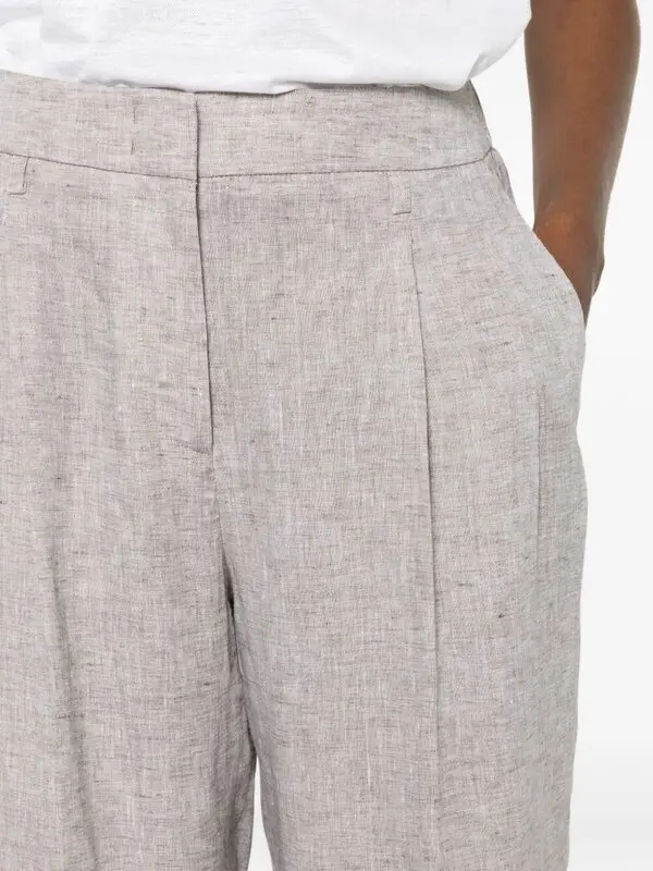 Peserico Belted Wide-leg Pants - Beige