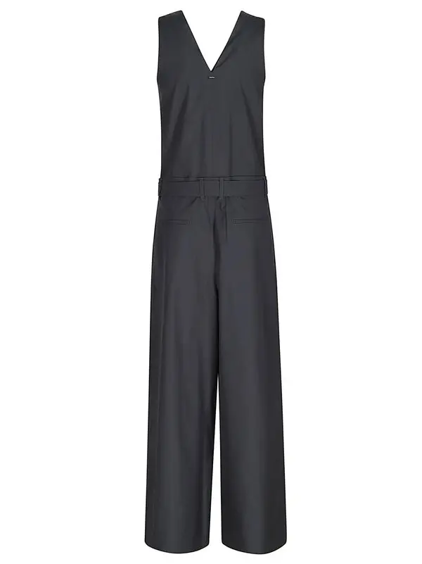 Max Mara Belted Sleeveless Jumpsuit - Black