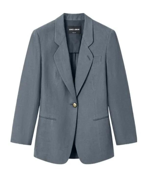 Giorgio Armani Single-breasted Peak-lapel Blazer - Grey