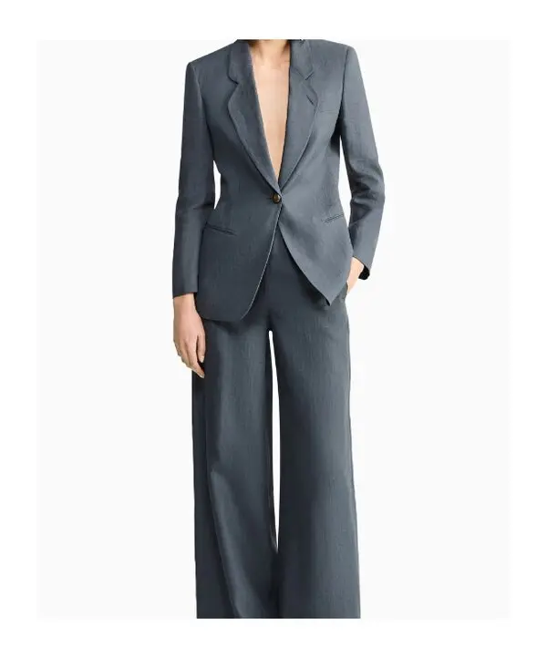 Giorgio Armani Single-breasted Peak-lapel Blazer - Grey