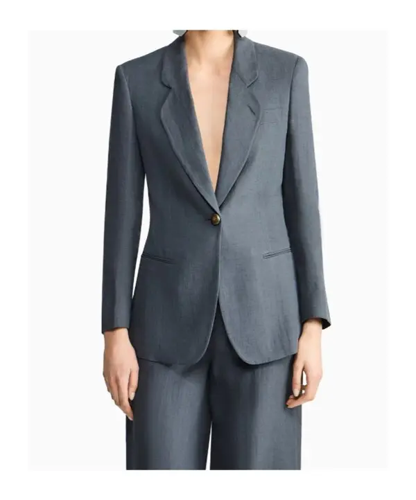 Giorgio Armani Single-breasted Peak-lapel Blazer - Grey