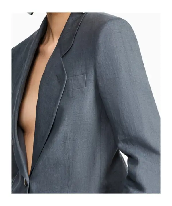 Giorgio Armani Single-breasted Peak-lapel Blazer - Grey