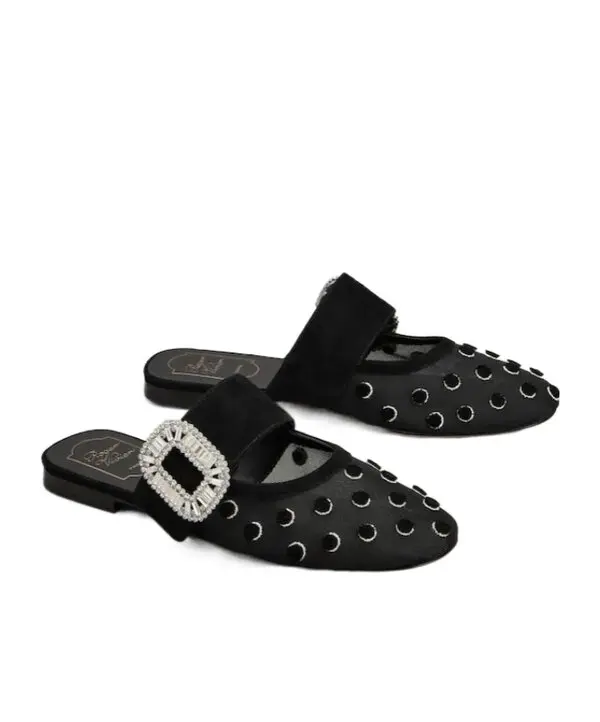 ROGER VIVIER Belle Vivier Polka Dot Mules