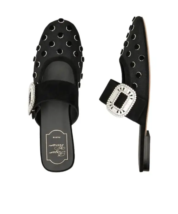 ROGER VIVIER Belle Vivier Polka Dot Mules