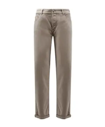 Brunello Cucinelli Slim-fit Jeans With Logo Detail - Gray