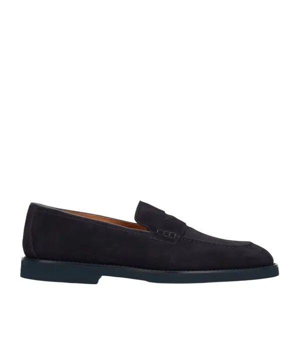 DOUCAL'S Suede Penny Loafers - Black
