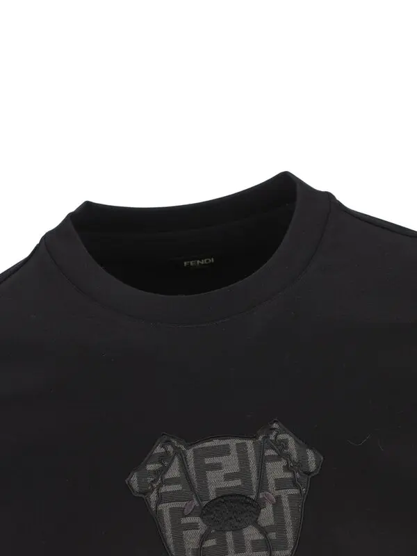 Fendi Logo Dog Crewneck T-shirt