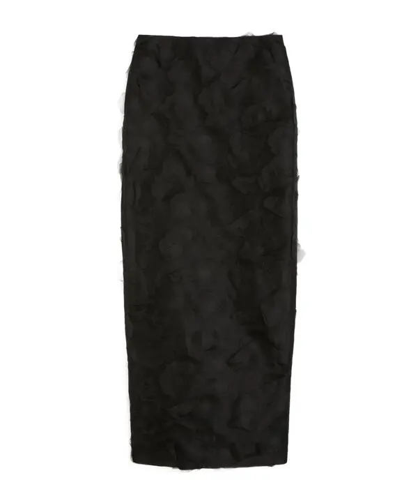 Max Mara Adepto Ruffled Maxi Skirt - Black