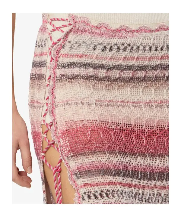 Isabel Marant Étoile Noryane Skirt In Textured Stripe Print