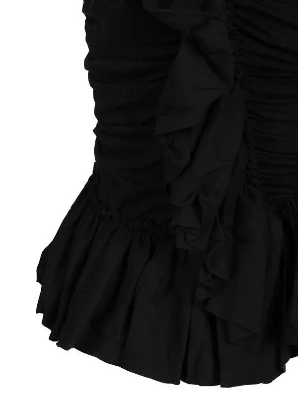 Dries Van Noten Ruffled High Neck Top