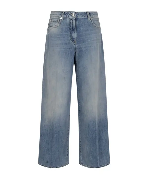 Peserico Wide-leg Jeans - Gray