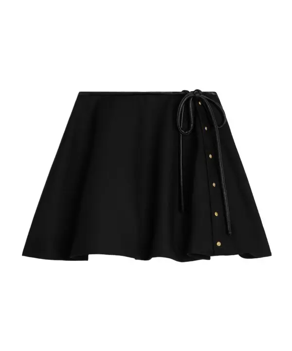 Celine Peplum Skirt In Mohair Wool