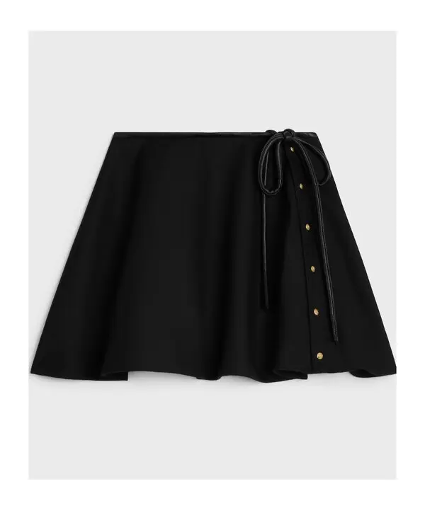 Celine Peplum Skirt In Mohair Wool