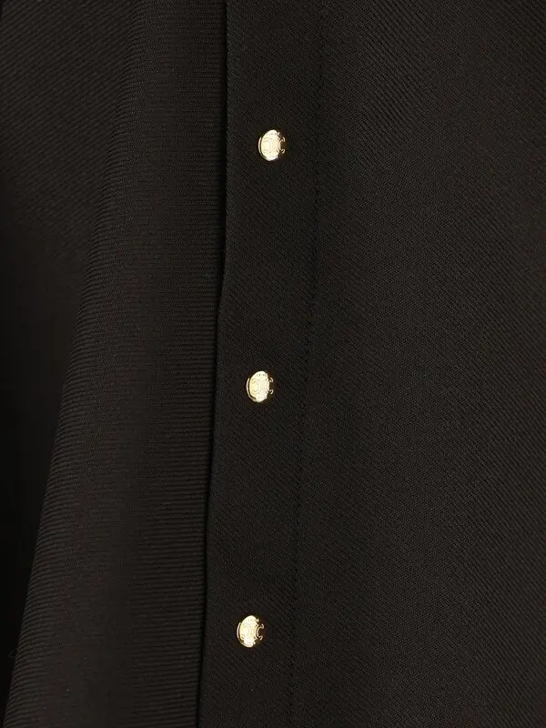 Celine Peplum Skirt In Mohair Wool