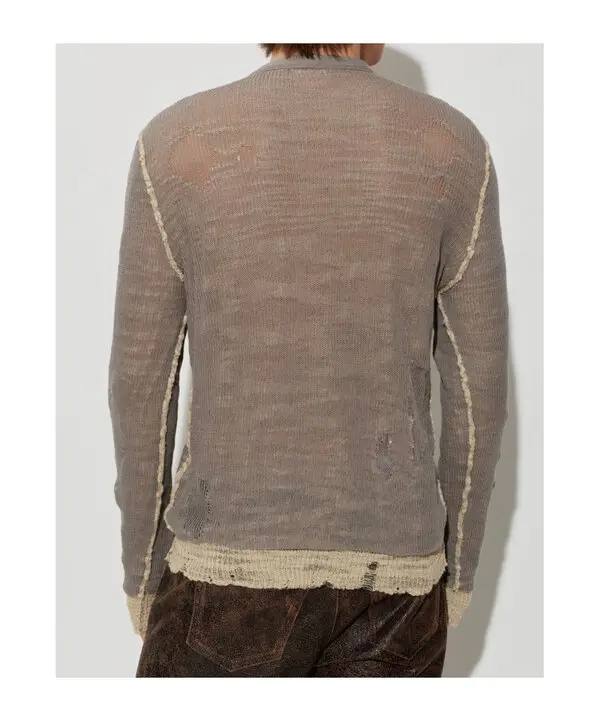 DIESEL® K-daianeris Distressed V-neck Jumper