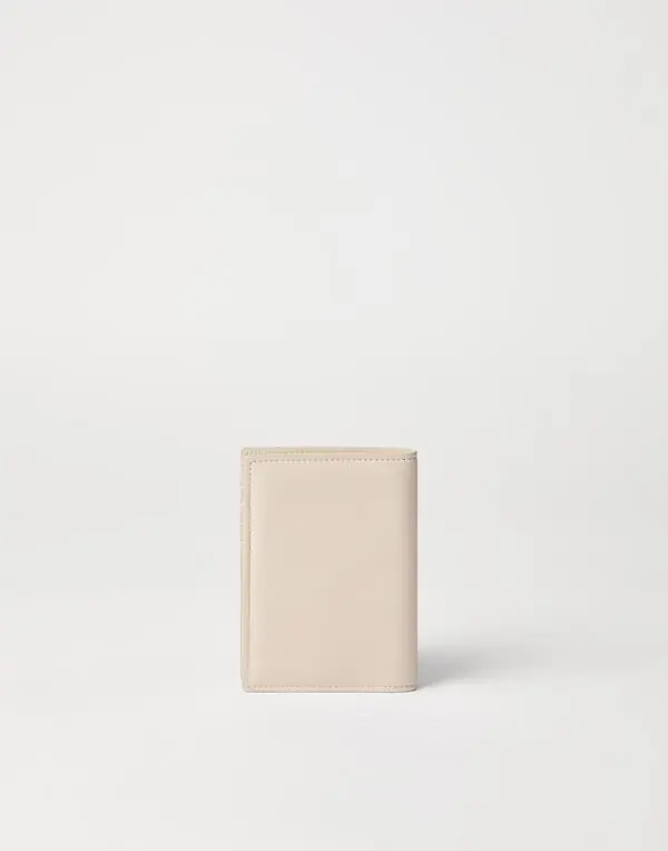 Brunello Cucinelli Grained Leather Passport Holder - Ivory