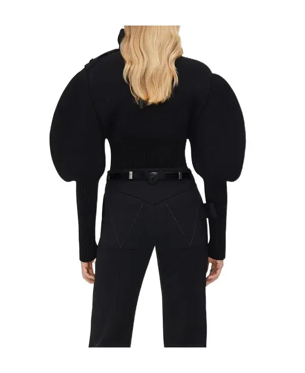 Bottega Veneta Ribbed Knit Jumper With Puff Sleeves