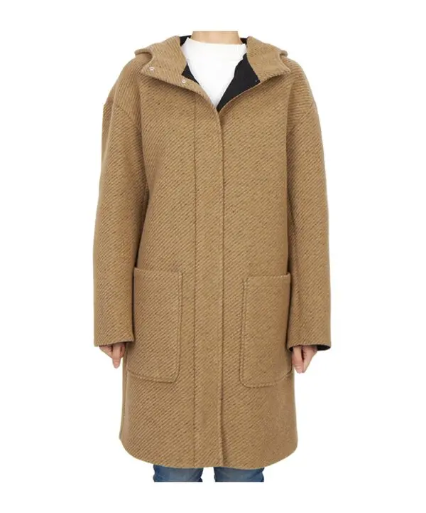 Max Mara Long Hooded Coat - Brown