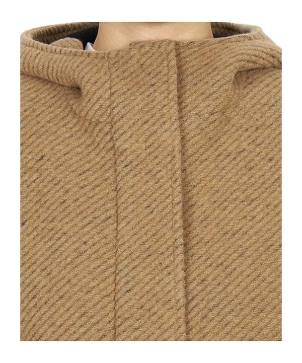 Max Mara Long Hooded Coat - Brown