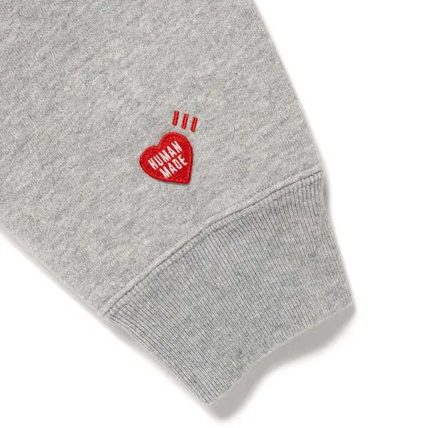 HUMAN MADE Crewneck Sweatshirt With Heart Logo - Grey