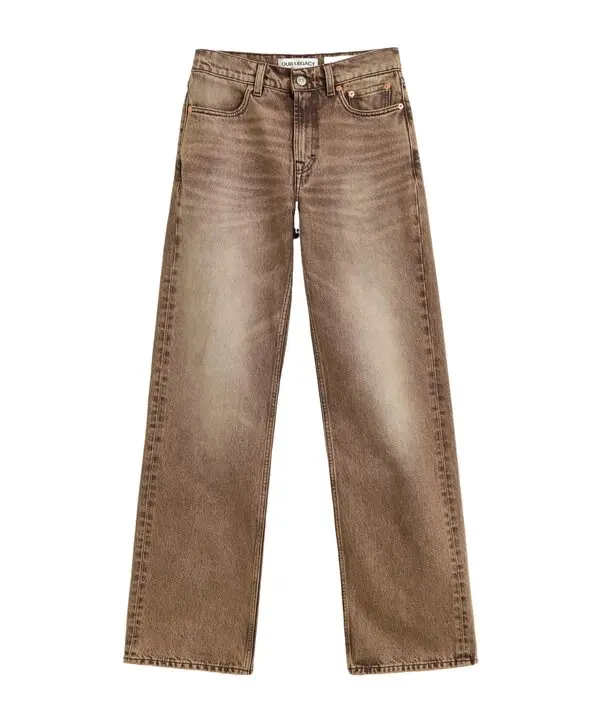 Our Legacy High-rise Wide-leg Jeans - Brown