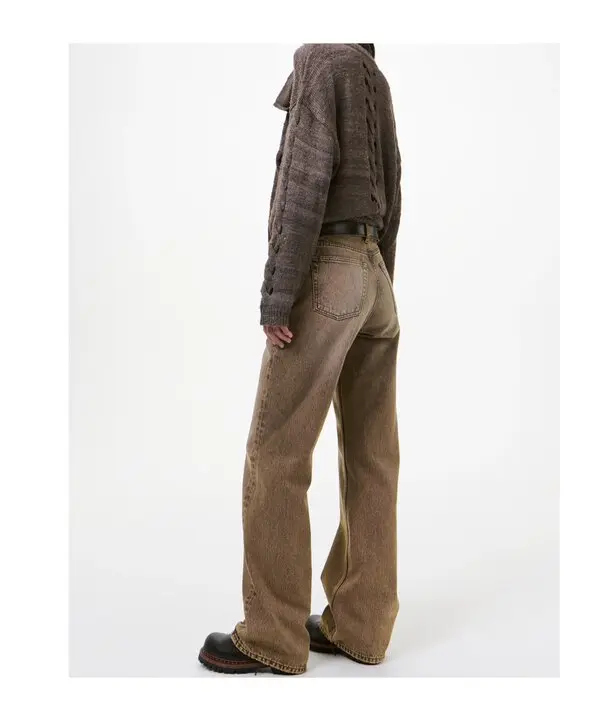 Our Legacy High-rise Wide-leg Jeans - Brown