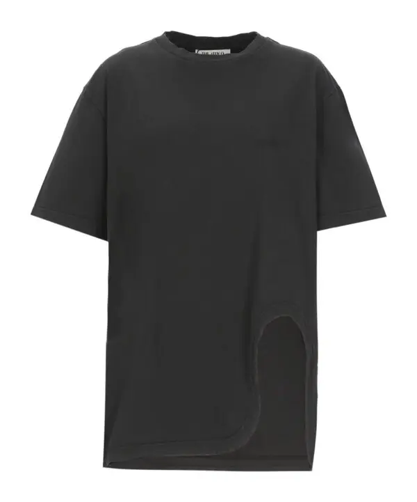 Attico Logo Embroidered Oversized Jersey T-shirt - Black