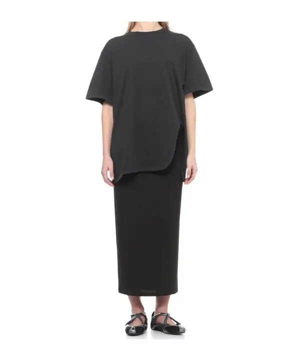 Attico Oversized Jersey T-shirt With Embroidered Logo
