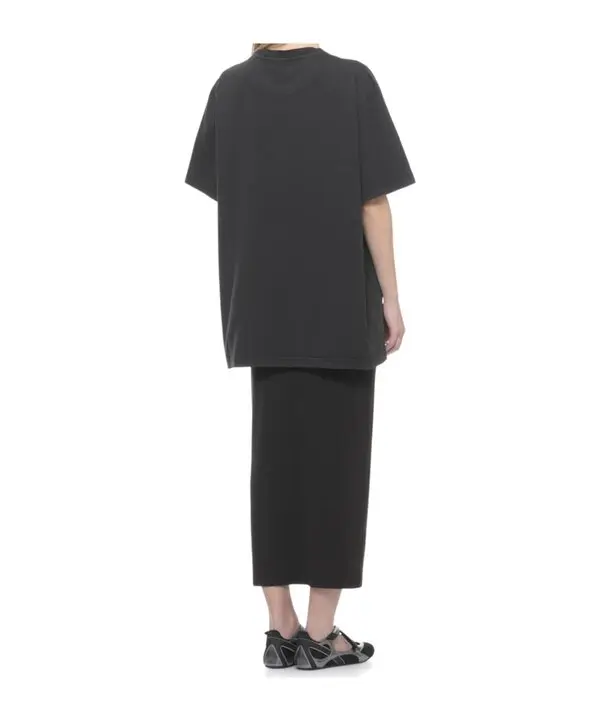 Attico Oversized Jersey T-shirt With Embroidered Logo