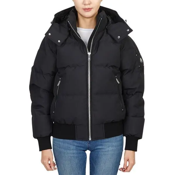 Moose Knuckles Long-sleeved Hooded Down Jacket