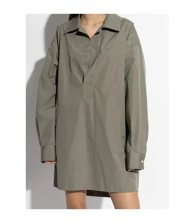 Dsquared2 Long-sleeved V-neck Dress - Gray