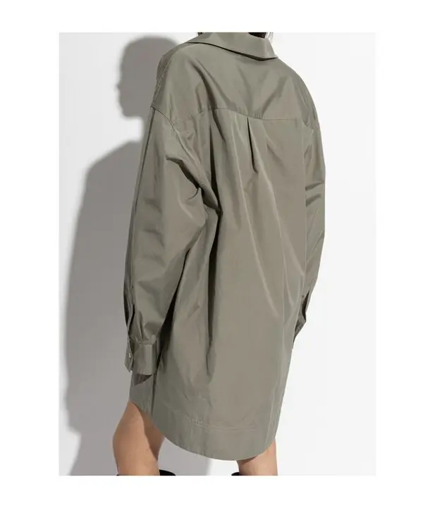Dsquared2 Long-sleeved V-neck Dress - Gray