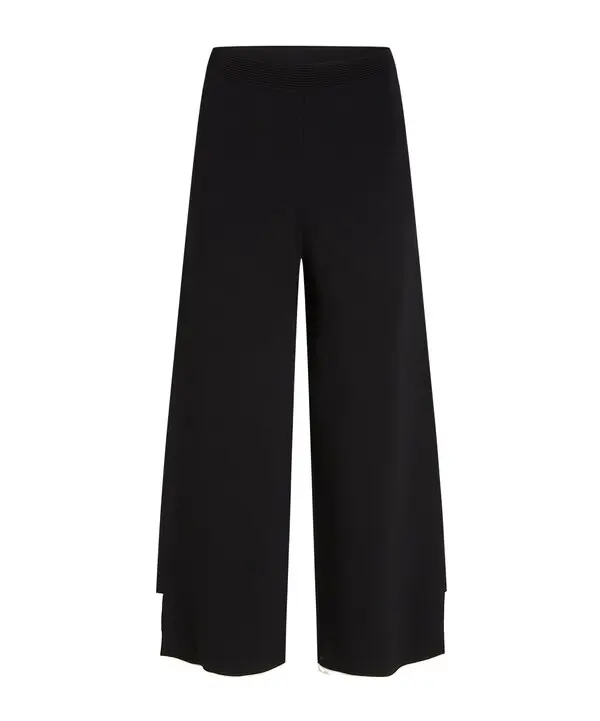 Karl Lagerfeld Palazzo Pants With Contrast Piping