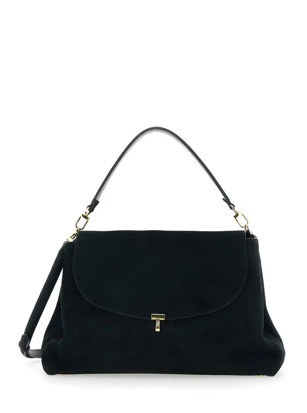 TOTEME T-lock Satchel Bag - Black