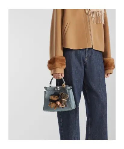 Fendi Peekaboo Mini Top Handle Bag - Light Blue