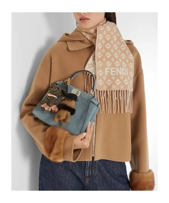 Fendi Peekaboo Mini Top Handle Bag - Light Blue