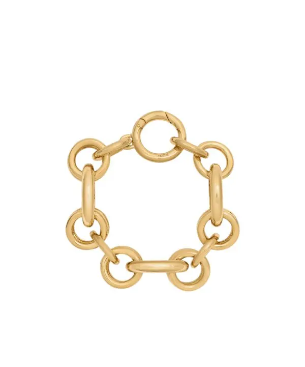 Celine Charms Heritage Chunky Bracelet In Brass With Gold Finish - Golden