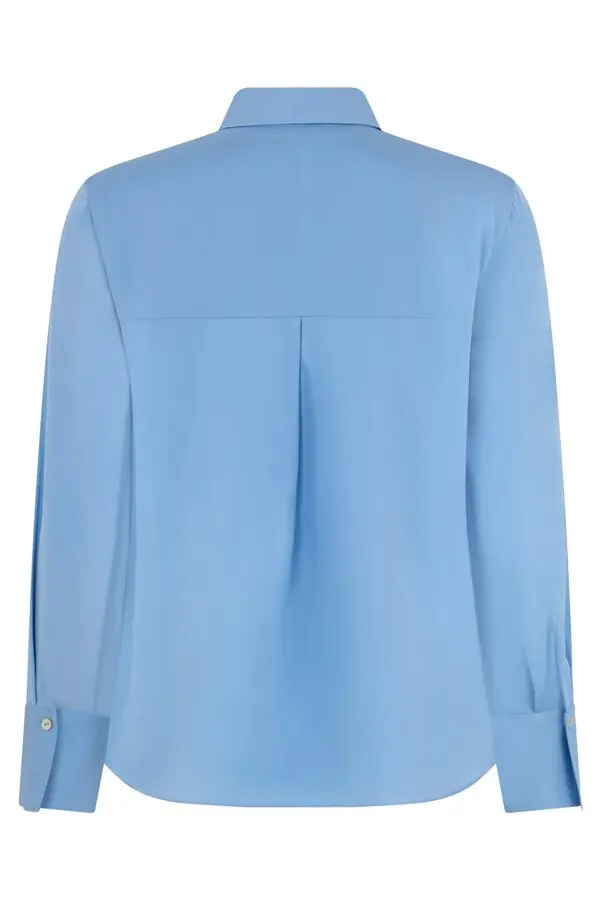 Vince Silk Button-up Shirt - Blue