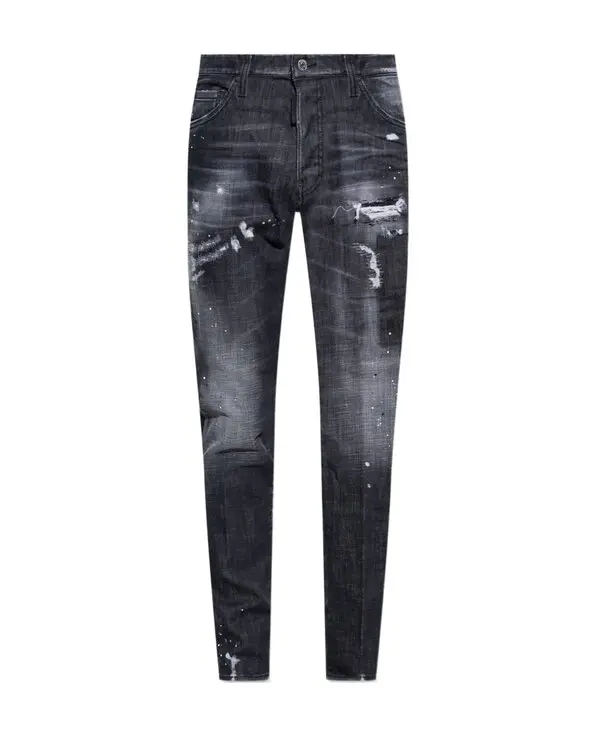 Dsquared2 Straight-leg Distressed Jeans - Black