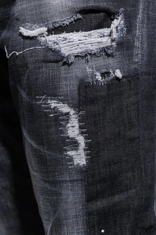 Dsquared2 Straight-leg Distressed Jeans - Black