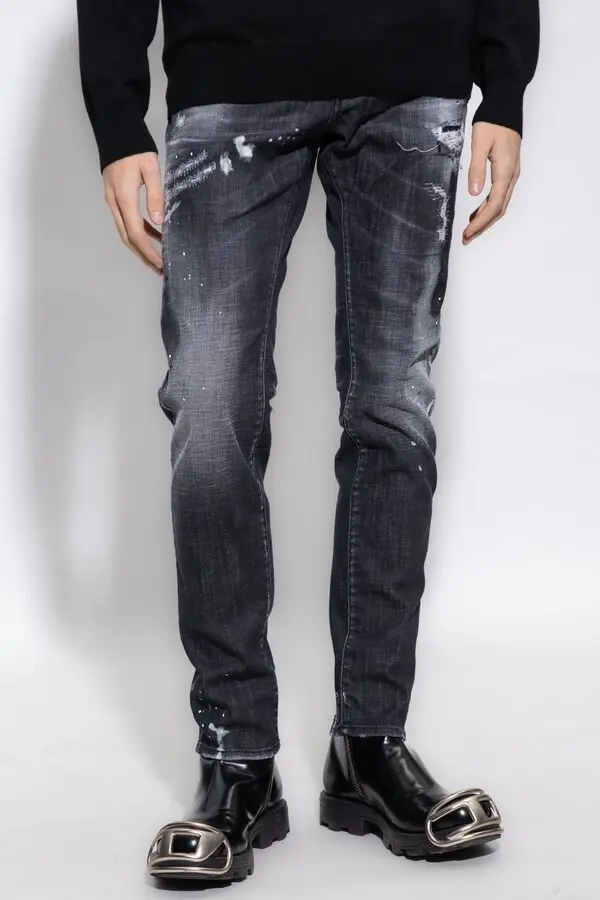 Dsquared2 Straight-leg Distressed Jeans - Black