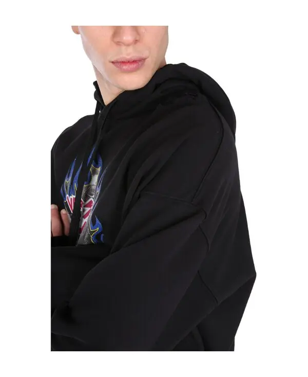 Versace Logo Printed Drawstring Hoodie