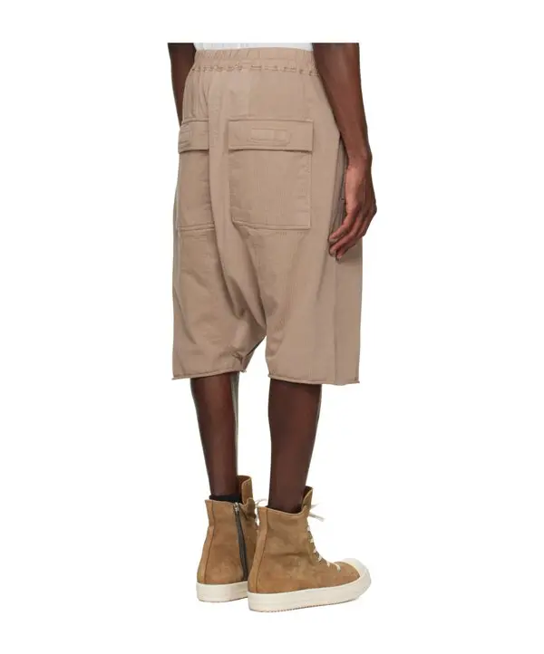Rick Owens Temple Drawstring Shorts - Beige