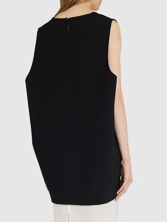 Khaite Nyona Double Face Crepe Mini Dress - Black