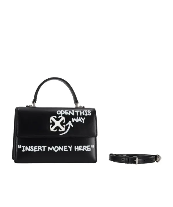 Off-White Jitney 1.4 Foldover Top Tote Bag - Black
