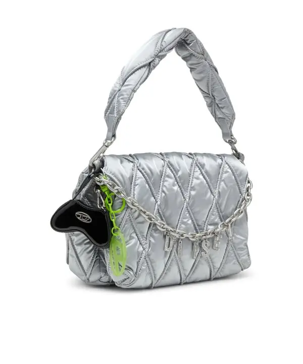 DIESEL® Charm-d Shoulder Bag - Silver
